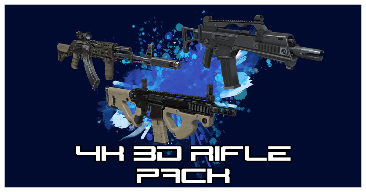 FPS Guns 4K Rifle Pack | 3D Guns | Unity Asset Store