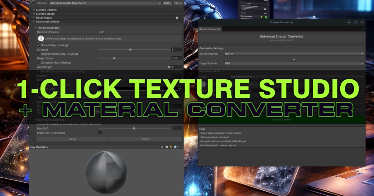 1-Click Texture Studio & Material Converter & Resize | Utilities Tools ...