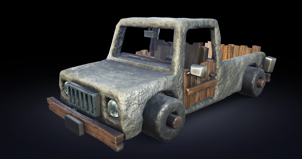 Low Poly Stone Car | 3D Land | Unity Asset Store