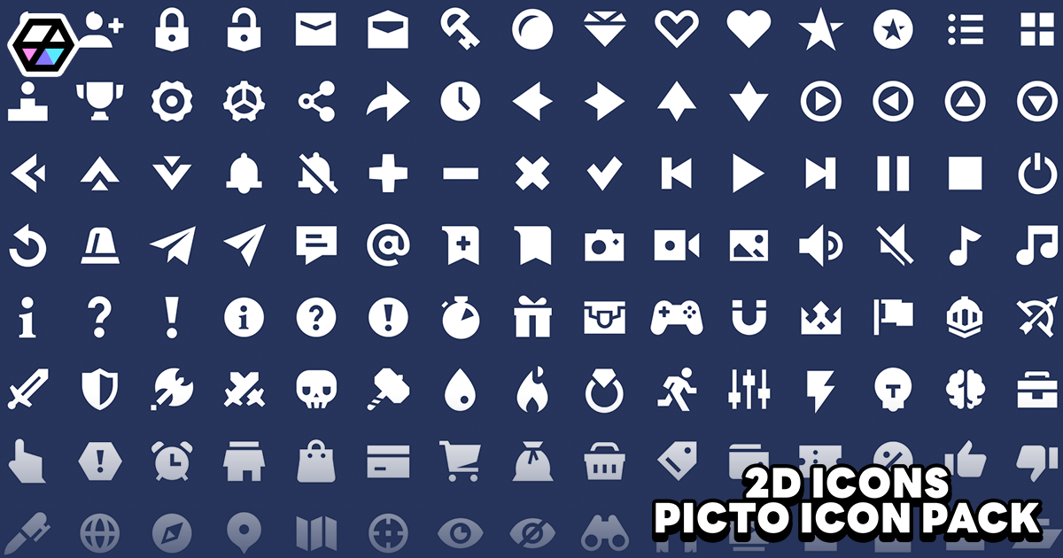 2D Icons - Picto Icon Pack 01 | 2D 图标 | Unity Asset Store