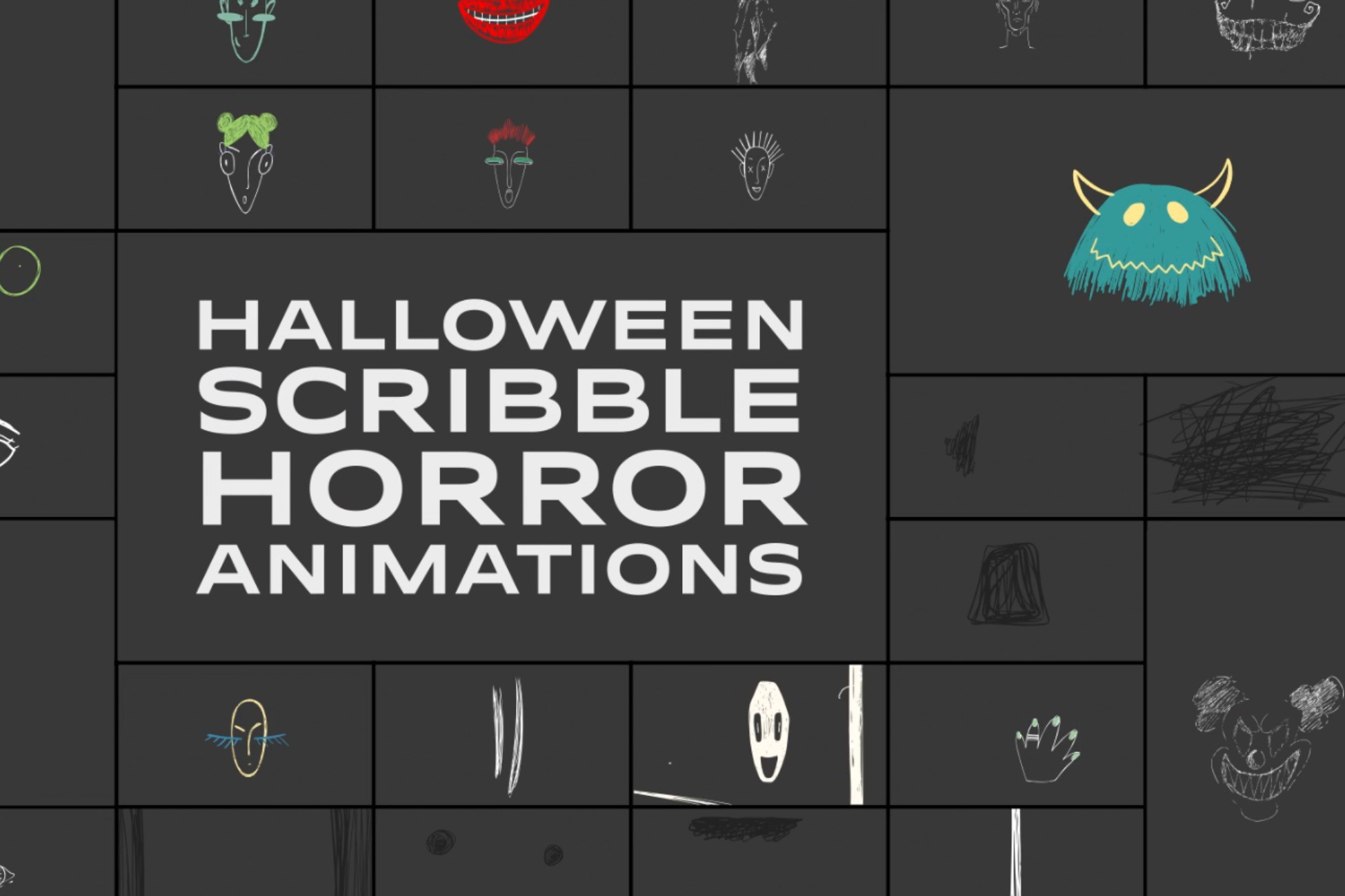 Helloween Scribble Horror Animations (08.09.22) | 2D Textures ...