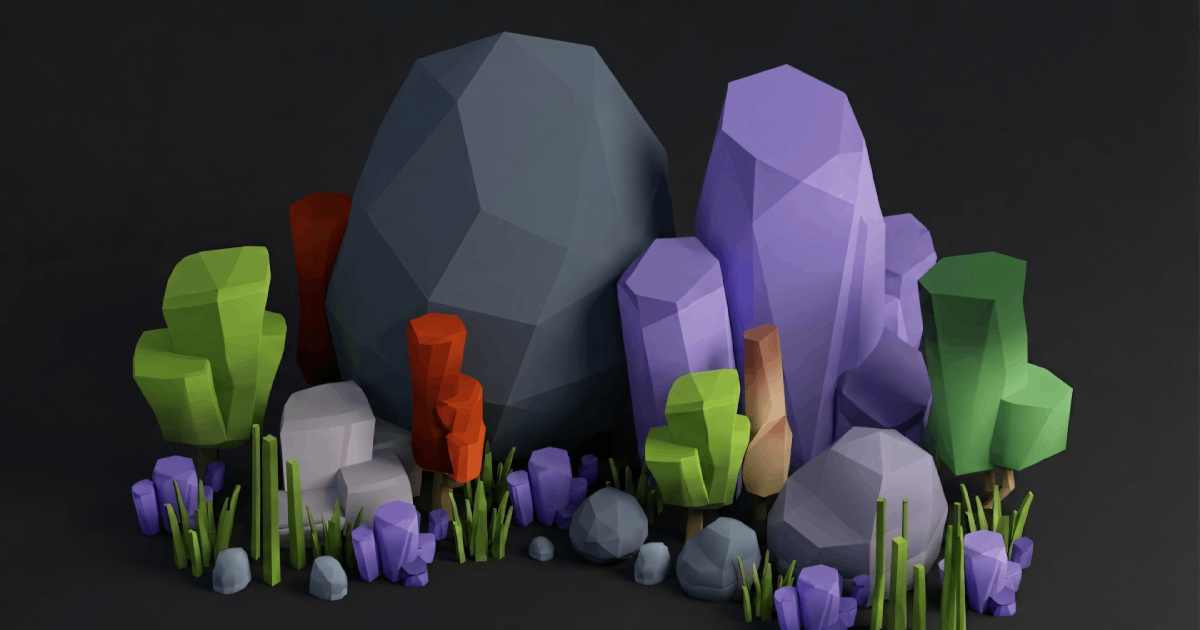 TinyNature Lite: Low Poly Trees & Rocks Pack | 3D Landscapes | Unity Asset Store
