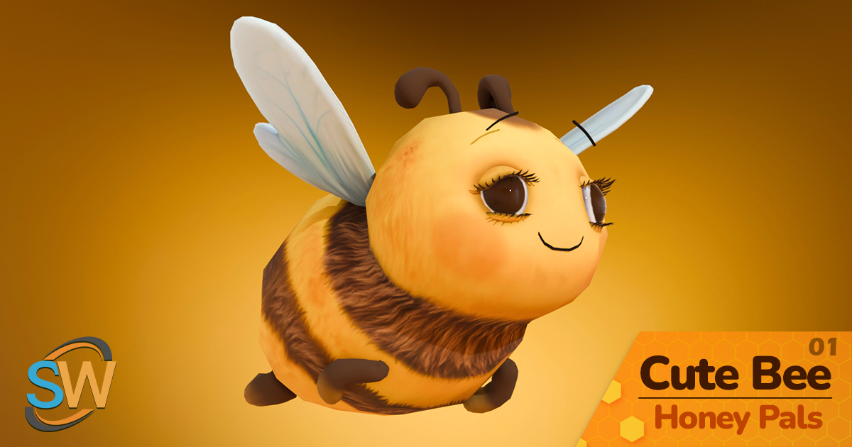 Cute Bee 01 - Honey Pals | Characters | Unity Asset Store