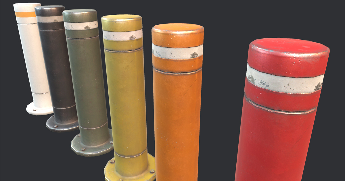 Road Block Pillar PBR | 3D 산업도구 | Unity Asset Store