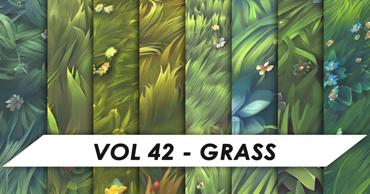 Stylized Textures - Vol 42 - Grass | 2D Textures & Materials | Unity ...