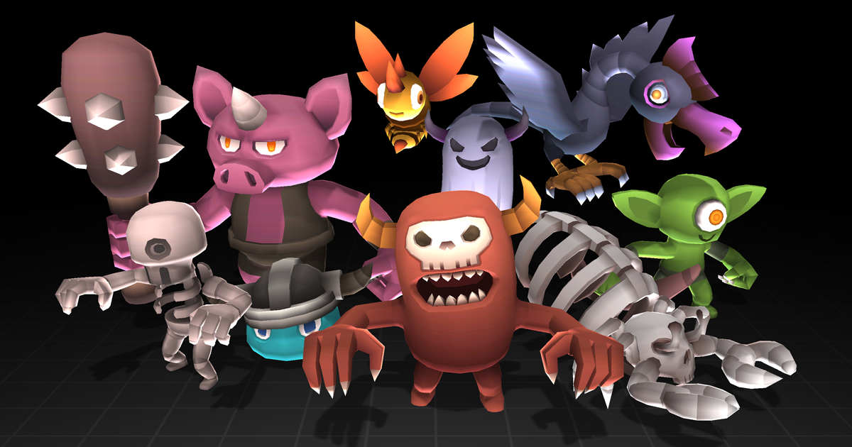 Minions Series - Monsterset 11 | 3D Creatures | Unity Asset Store