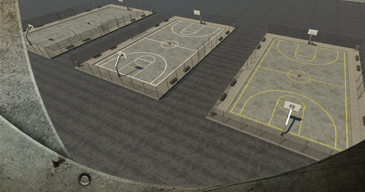 Outdoor Basketball Court HQ | 3D Environments | Unity Asset Store