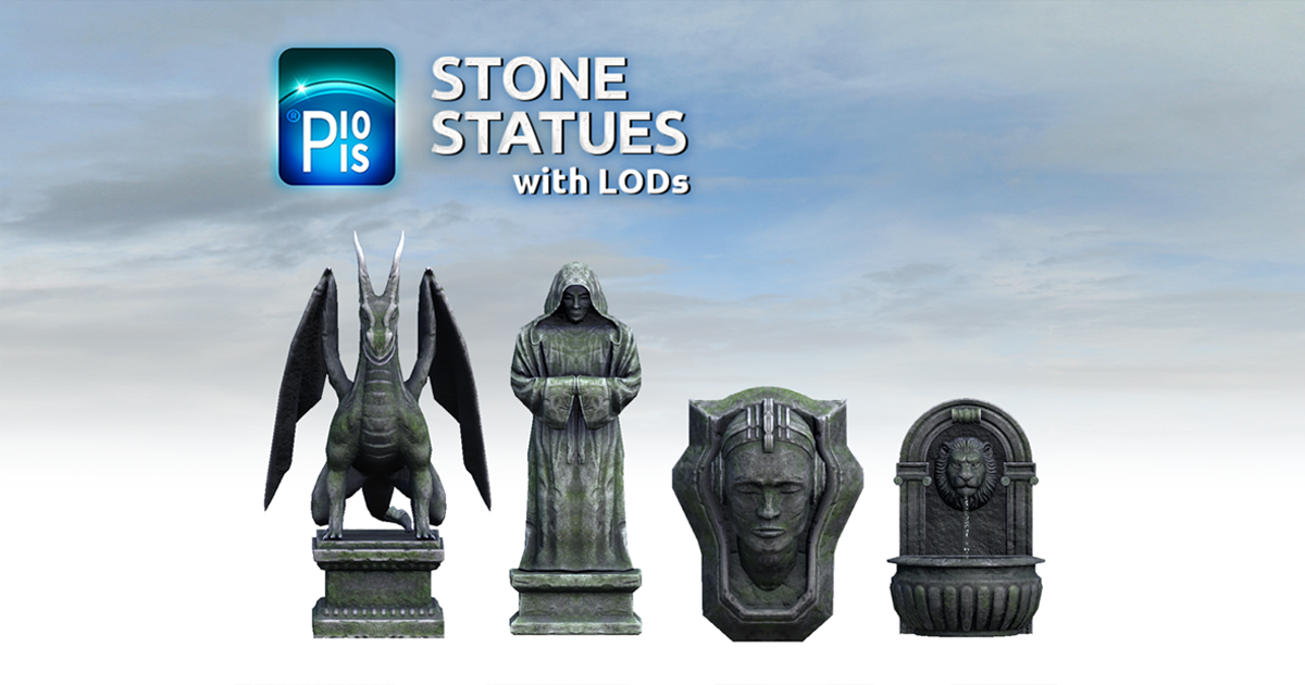 Stone Statues | 3D Fantasy | Unity Asset Store