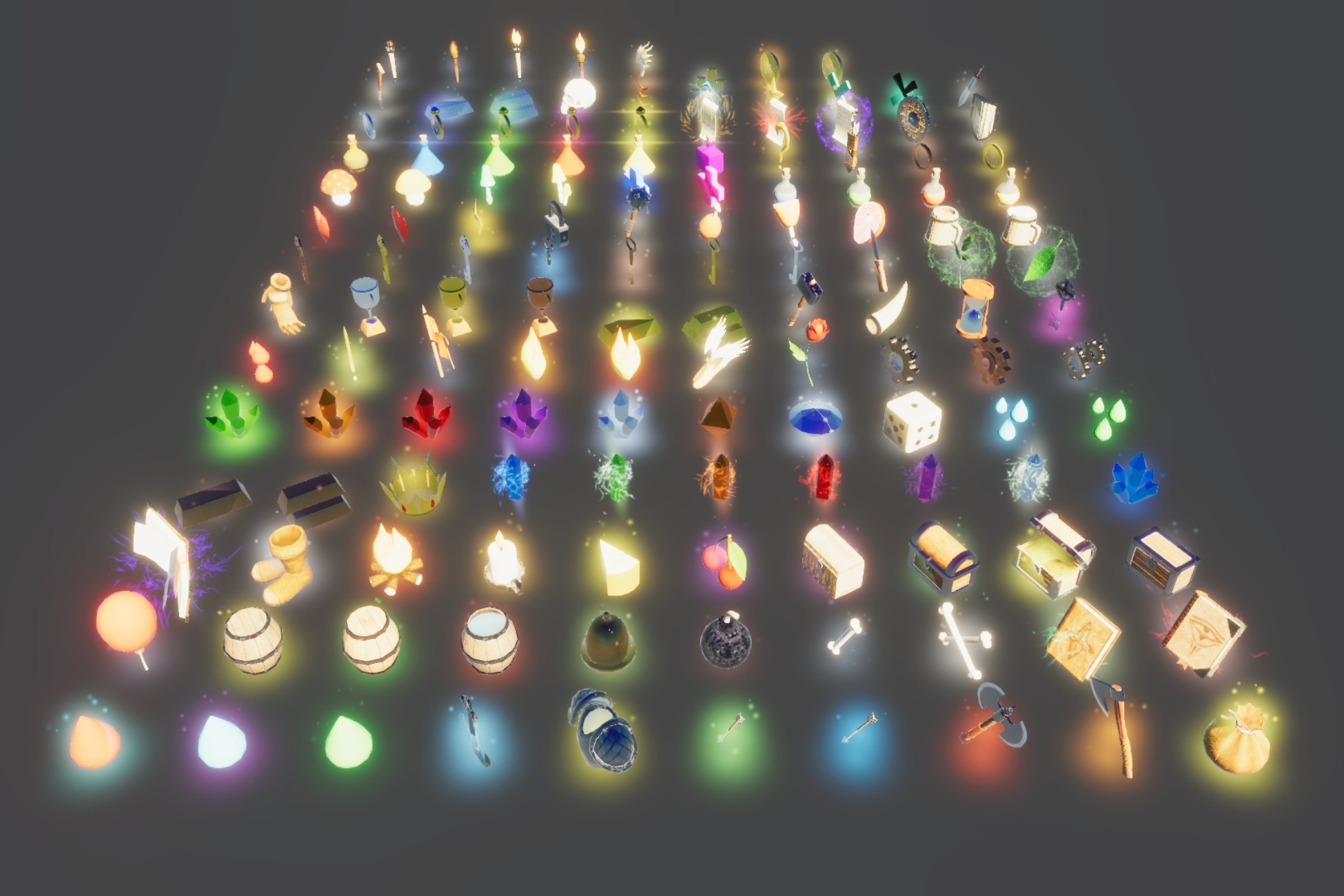Powerup 3D pickup props with VFX | 3D Props | Unity Asset Store
