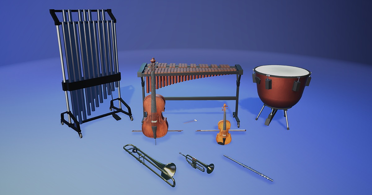 Orchestral Instruments (URP) | 3D Props | Unity Asset Store