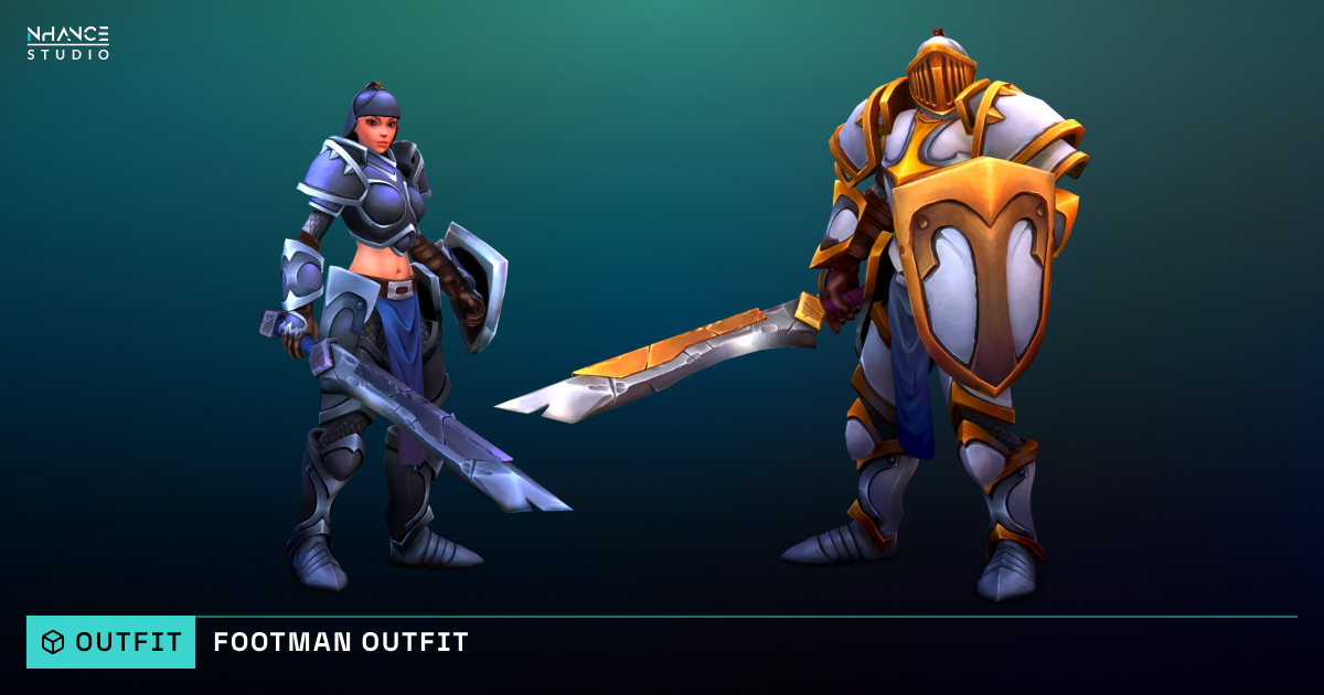 Stylized Footman Outfit | 3D Characters | Unity Asset Store