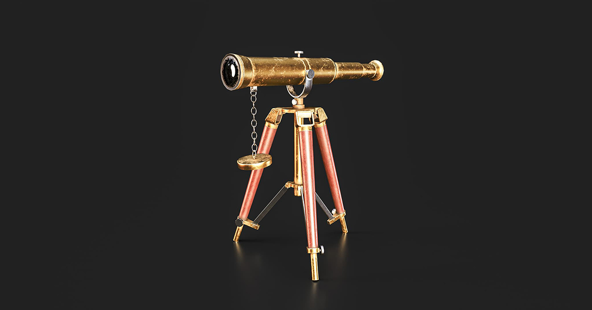 Old Telescope 3D Model Game Ready | 3D Props | Unity Asset Store