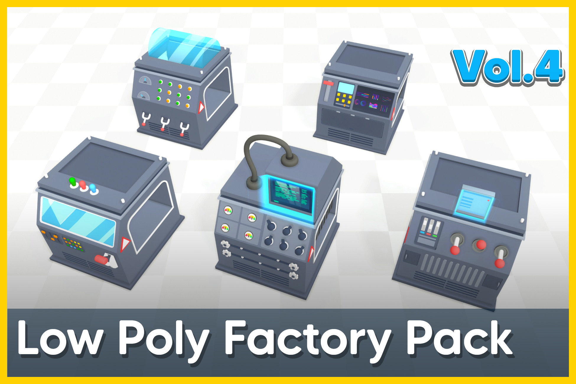 Low Poly Factory Machine Pack Vol 4 | 3D Industrial | Unity Asset Store