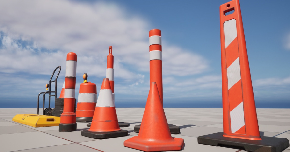 Stylized Channelizers | 3D Props | Unity Asset Store