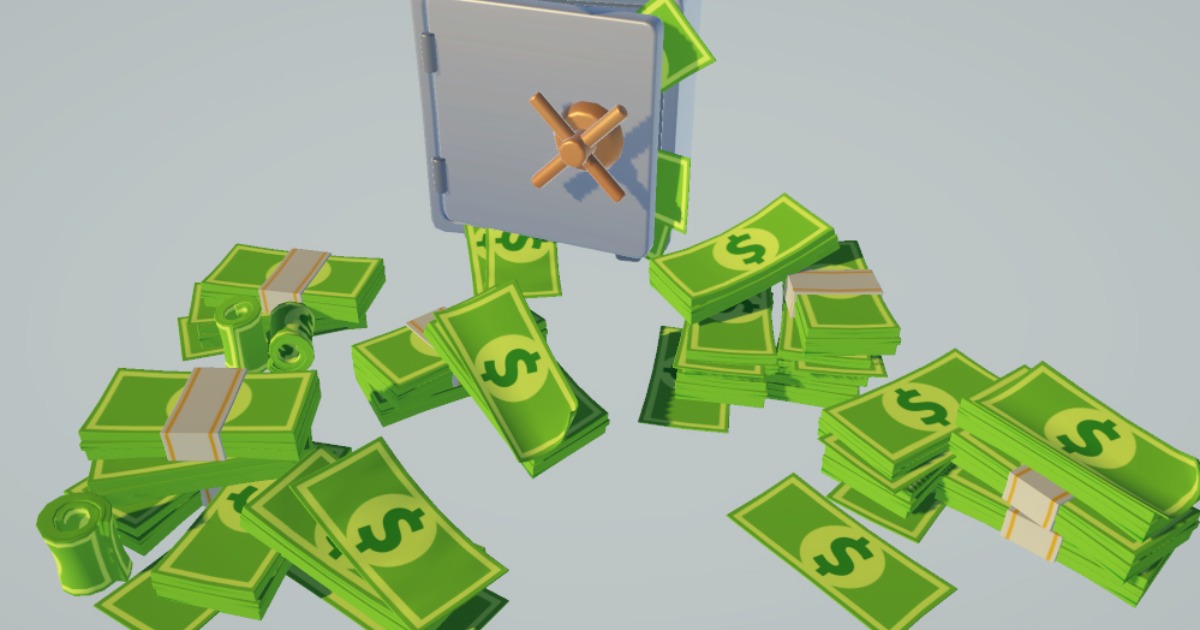 Stylized currency dollars | 3D Props | Unity Asset Store
