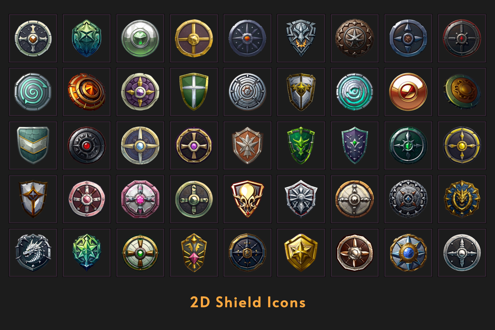 2D Shield Icons by Niklas Vainio
