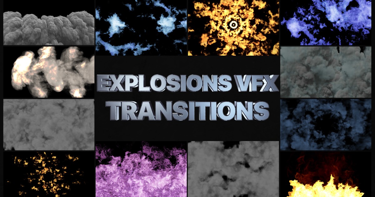 Smoke And Explosions VFX Transitions (25.03) | 2D Textures & Materials ...