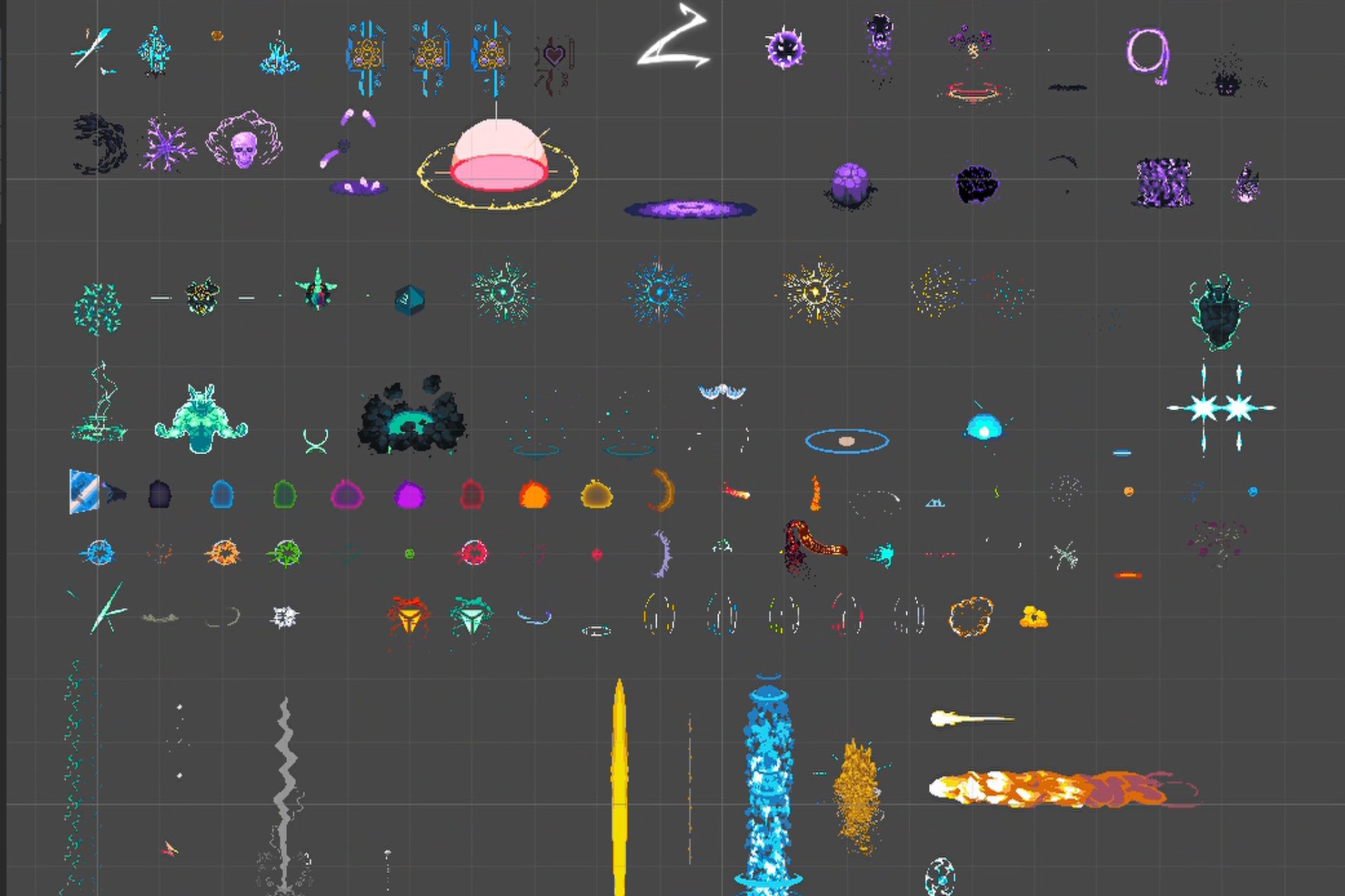 200 + Pixel Sprite Effects pack by S2M