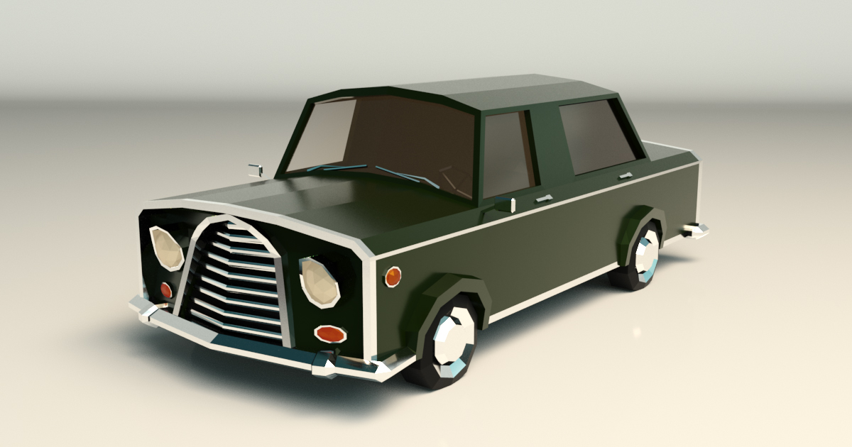 Low Poly Sedan Car 01 | 3D 지상 | Unity Asset Store