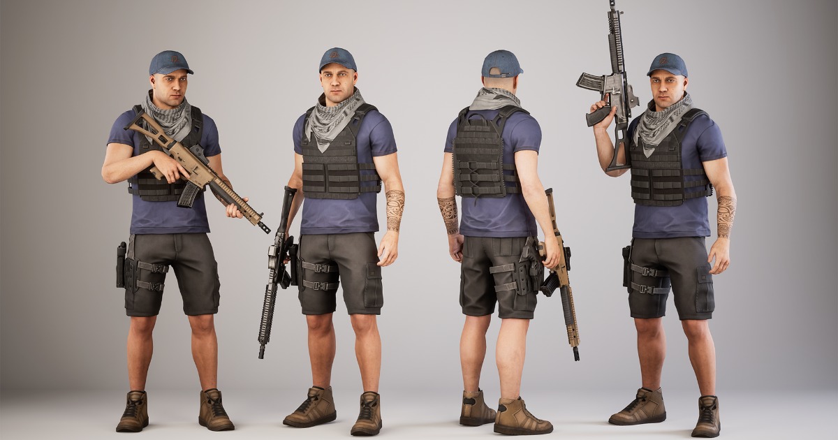 Casual Military Soldier 25 | Characters | Unity Asset Store