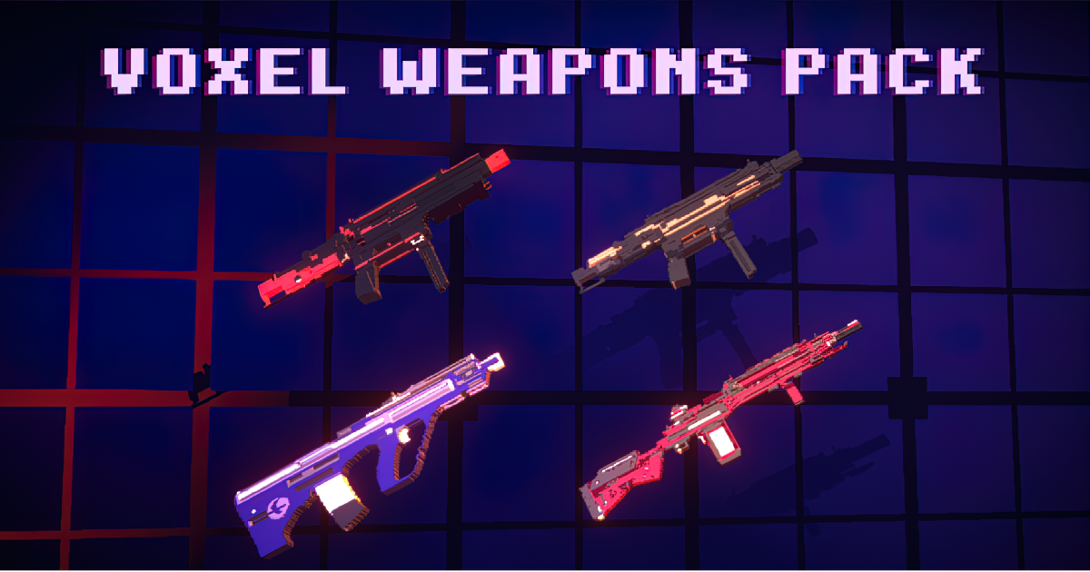 Voxel Weapons Pack | 3D Guns | Unity Asset Store