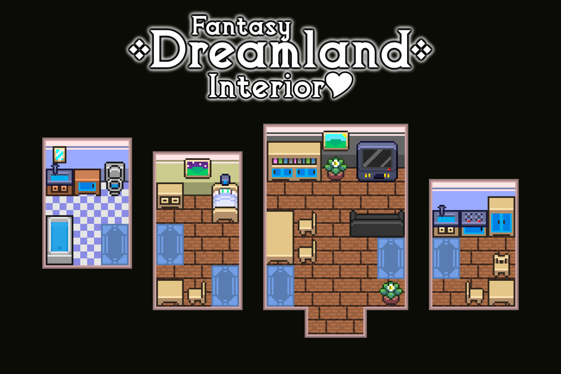 2D TopDown Interior Tileset - Fantasy Dreamland | 2D Environments | Unity Asset Store