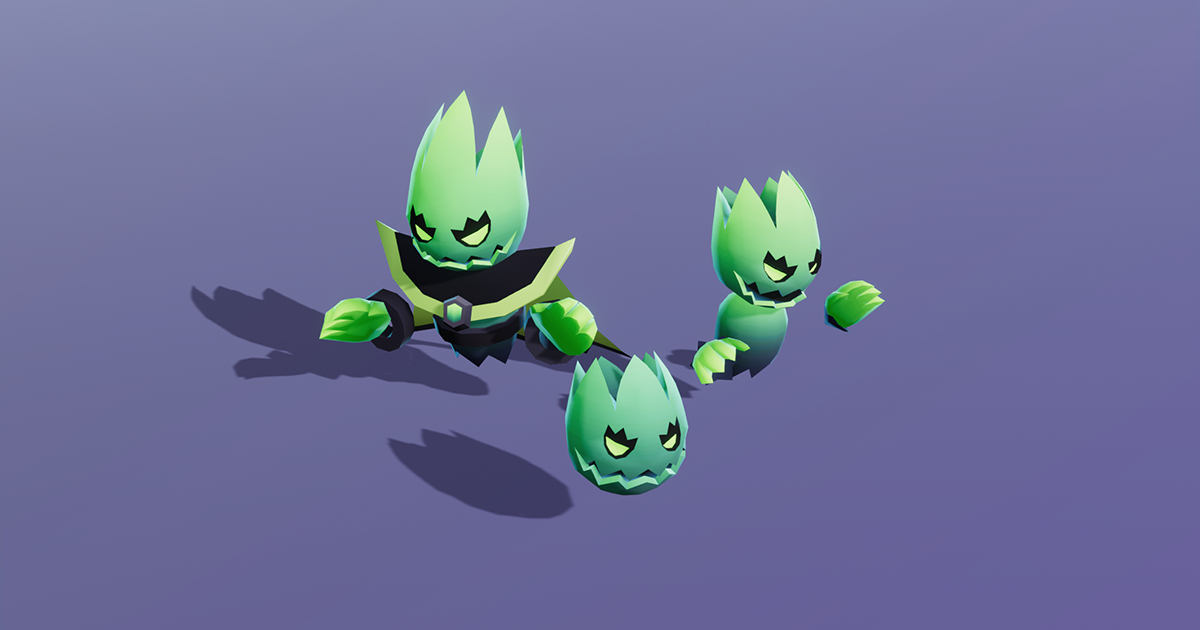 Soul Haunt Mage Evolution Pack Cute Series | 3D Creatures | Unity Asset ...