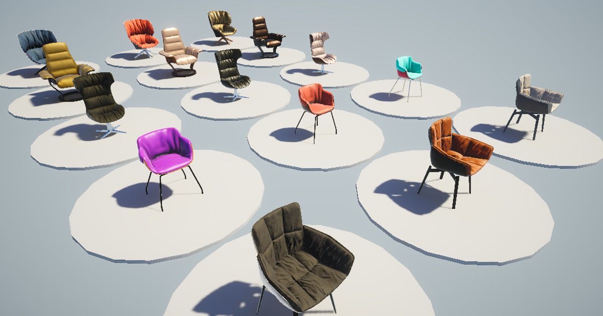Chair Vol1 URP | 3D Furniture | Unity Asset Store