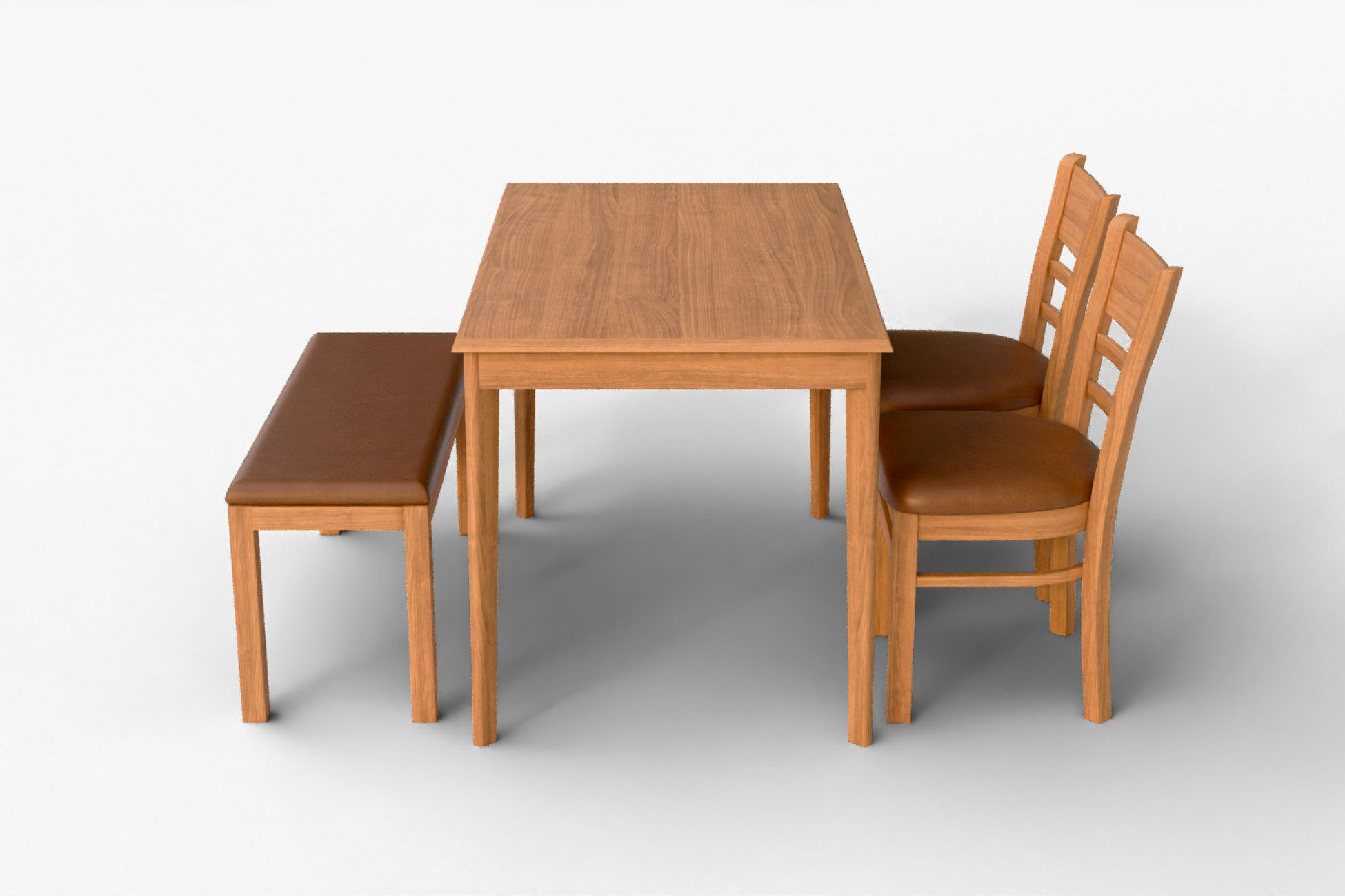 Dining Table Set with Chairs & Bench | 3D Furniture | Unity Asset Store