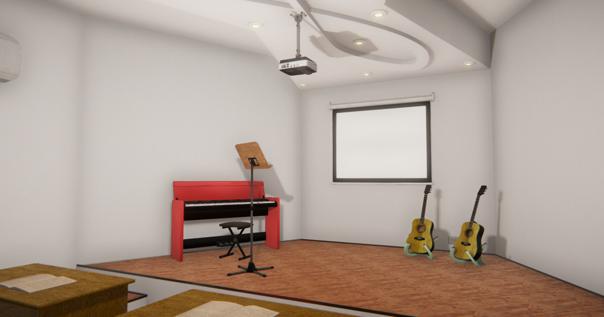 Music room - environment and props | 3D Furniture | Unity Asset Store