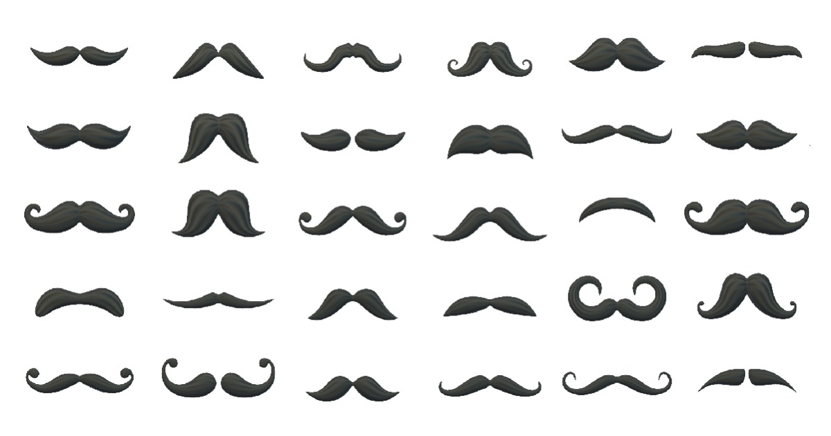 Mustache Pack Collection 01 | 3D Props | Unity Asset Store