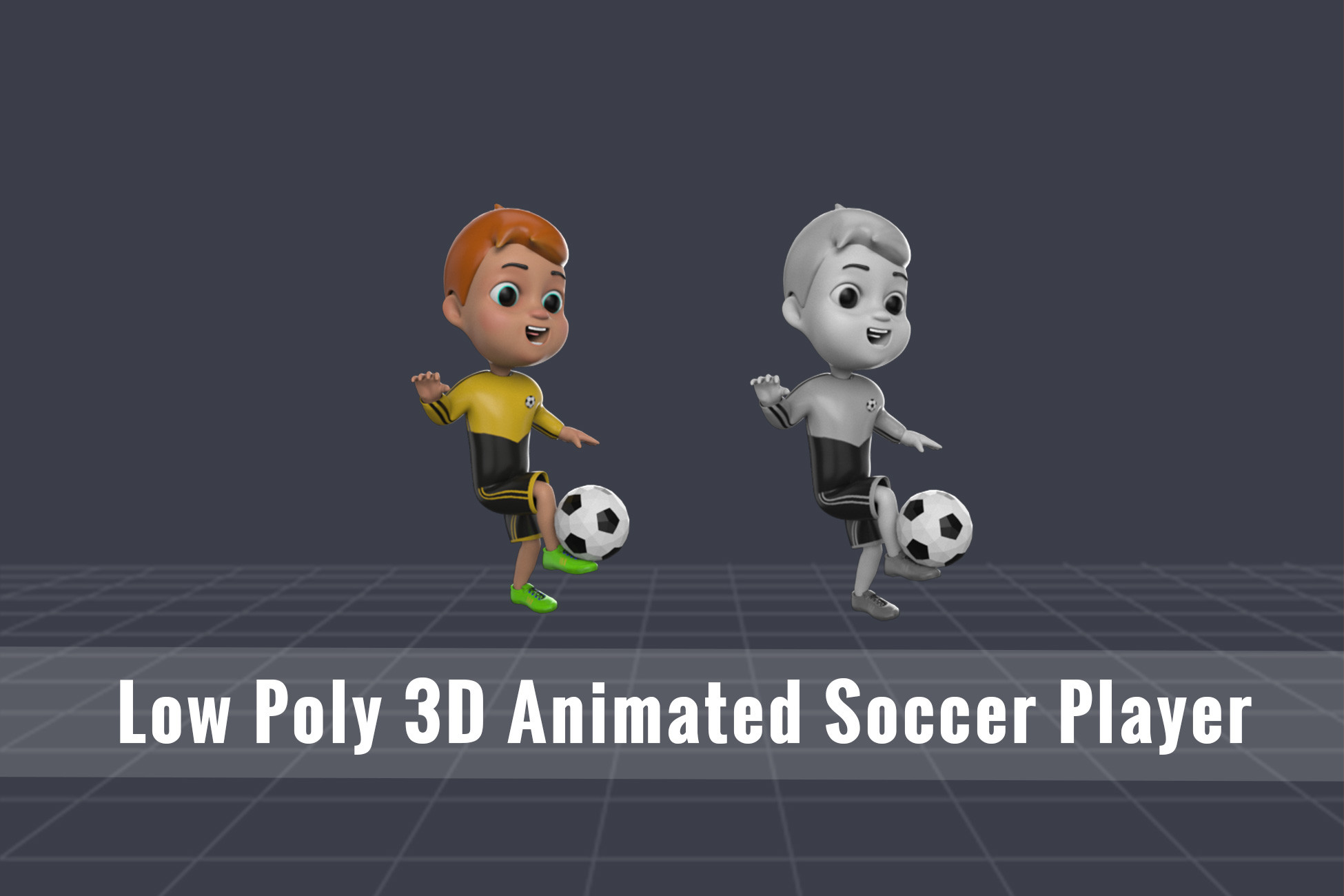 Low Poly 3D Animated Soccer Player | 3D Characters | Unity Asset Store