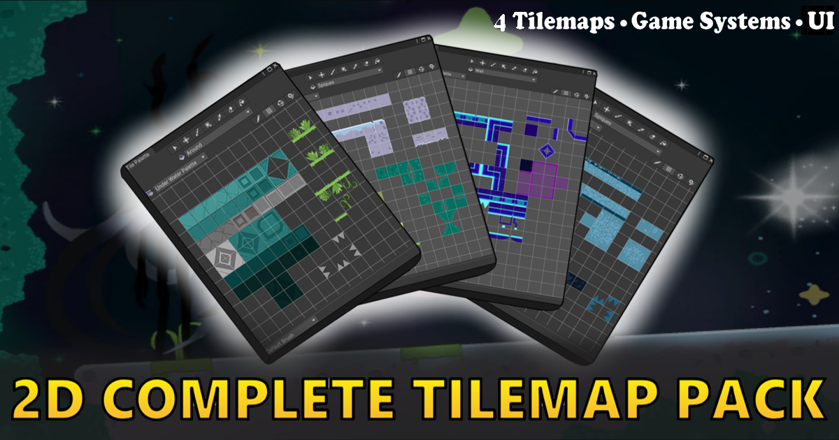 Complete 2D Platformer Tilemap Pack – Dungeon, Space, NeonCore, Underwater | 2D Environments ...