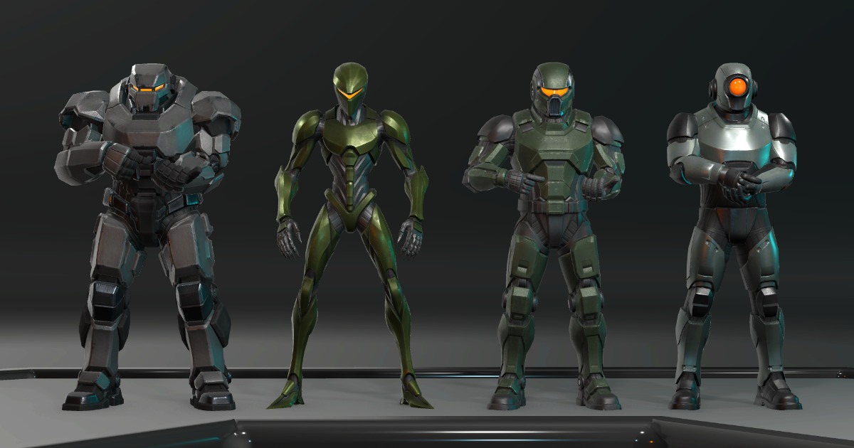 Sci-Fi Robot Character Pack | 4 Humanoid Units | Customizable | キャラクター | Unity Asset Store