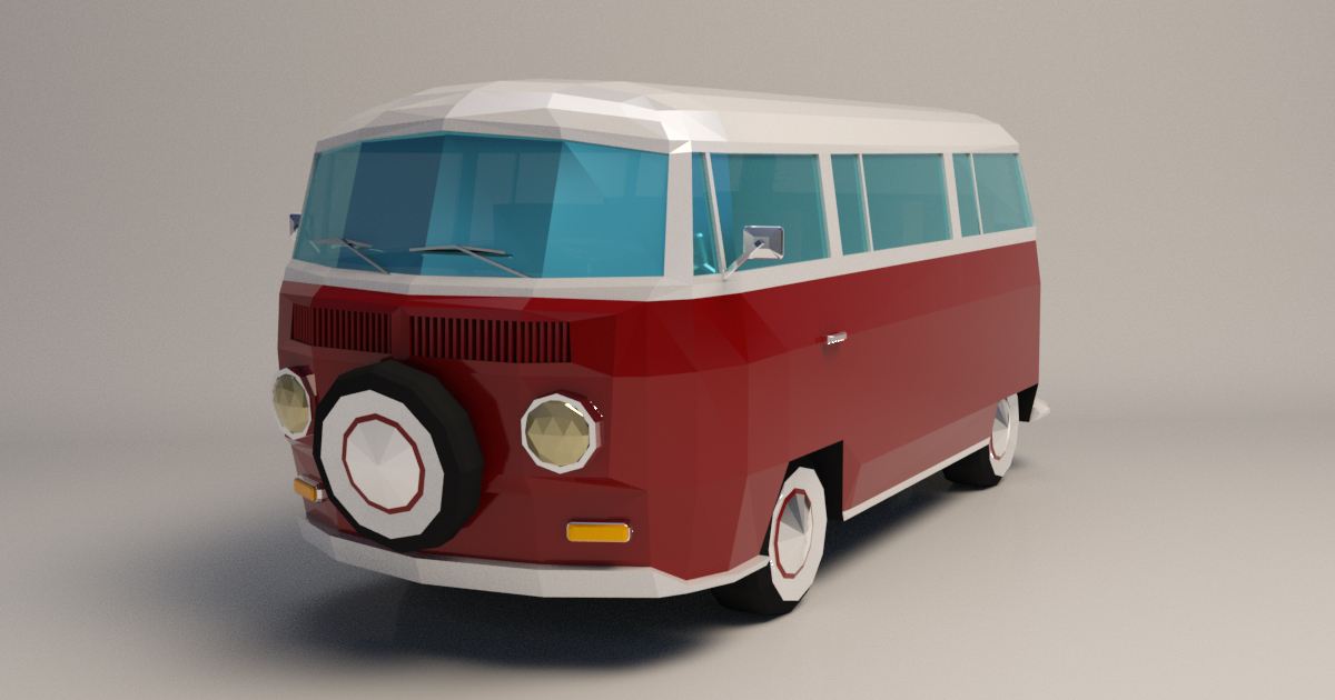 Low Poly Camper Van 02 | 3D Land | Unity Asset Store