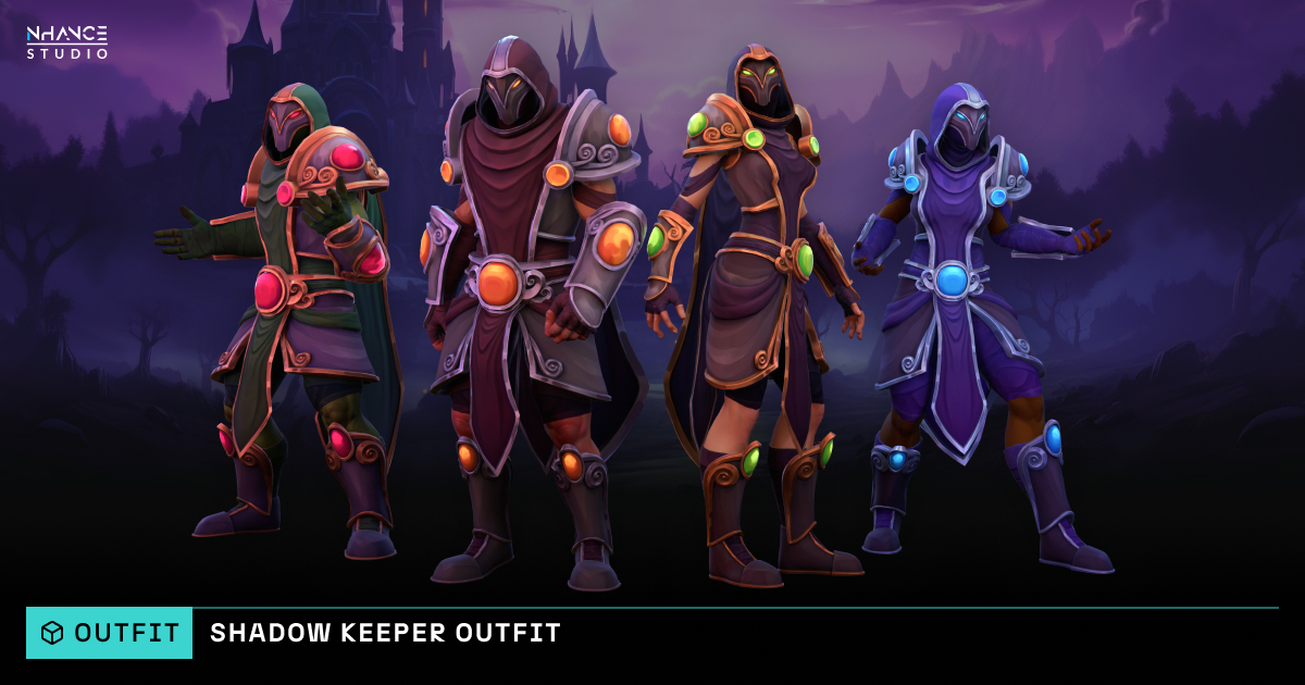 Stylized Shadow Keeper Armor Outfit | 3D 휴머노이드 | Unity Asset Store