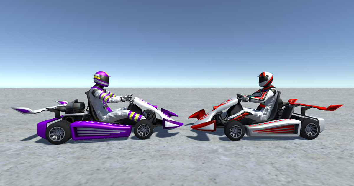 2 Low Poly Karts With Player Pack 21 | 3D Land | Unity Asset Store