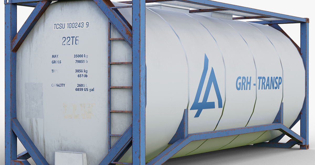 Tank Container AAA | 3D Industrial | Unity Asset Store