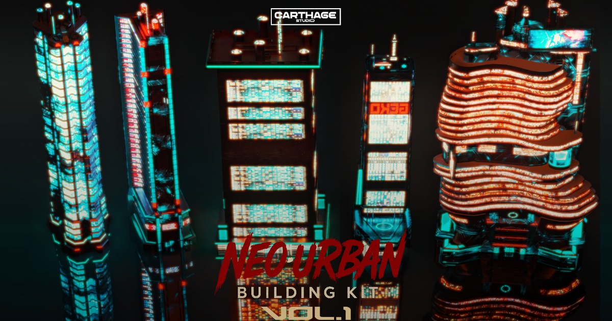 NeoUrban Building Kit Vol.1 | 3D SF | Unity Asset Store