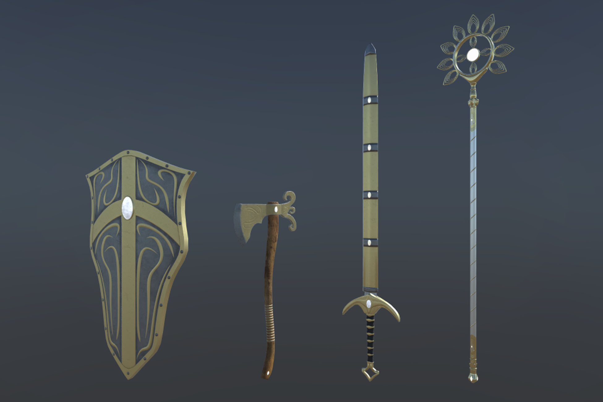 Divine Weapons Pack | 3D Weapons | Unity Asset Store