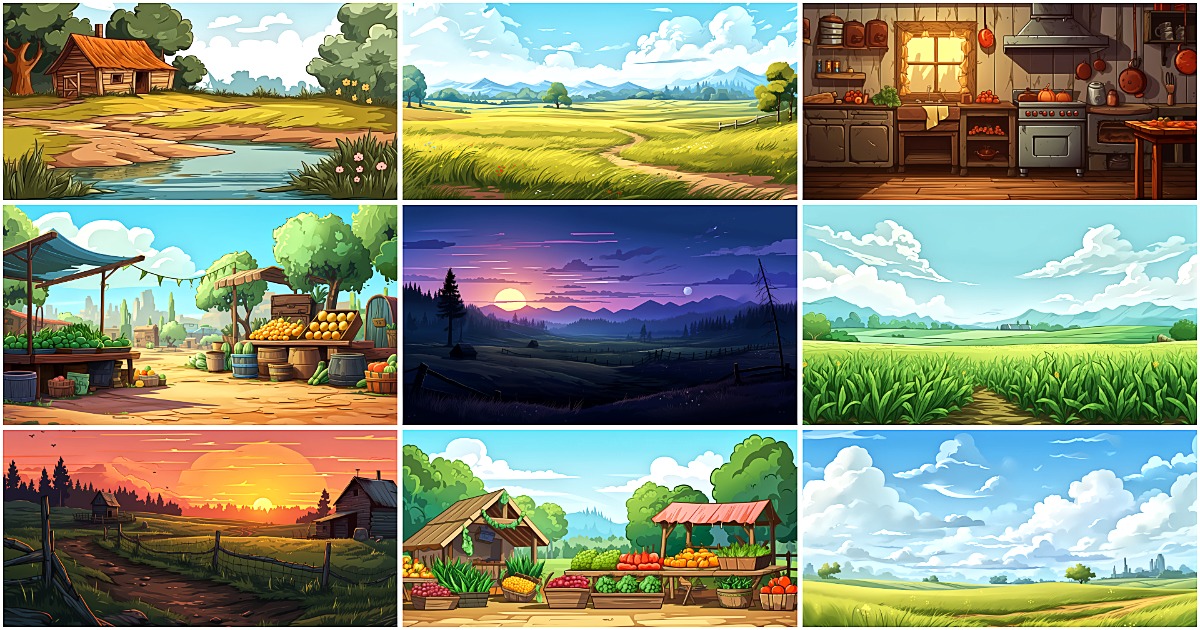 BACKGROUND - Fantasy Farm 2 | 2D Environments | Unity Asset Store