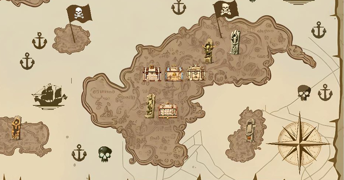 2D Level Map | Pirate Level Map | Treasure Map | 2D Environments ...