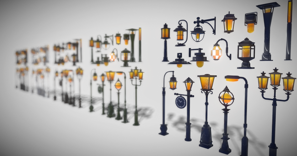 V5 Lamp Colection | 3D Exterior | Unity Asset Store