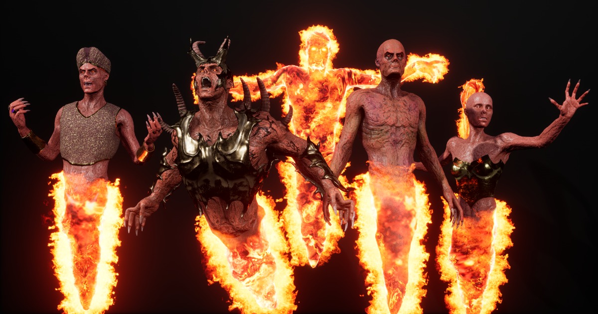 Pack of hell ifrits | 3D Creatures | Unity Asset Store