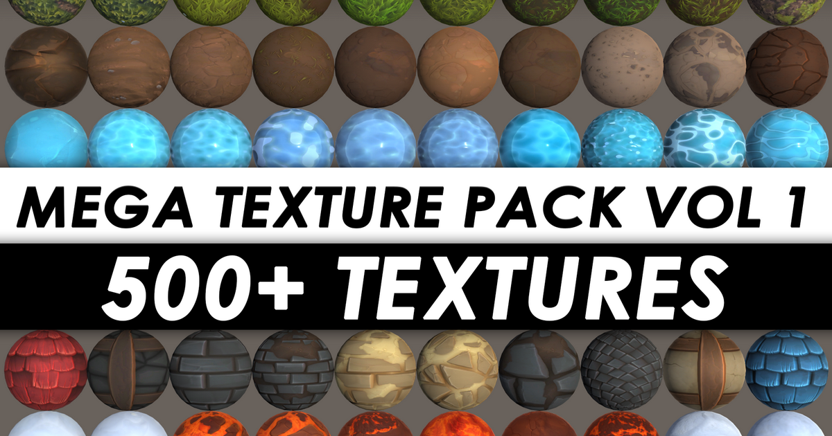 500+ Stylized Textures - Mega Pack Vol 1 | 2D 텍스처 및 소재 | Unity Asset Store
