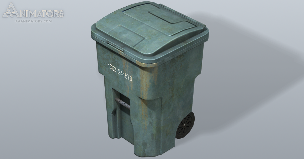 Low Poly Trashcan 06 | 3D Exterior | Unity Asset Store