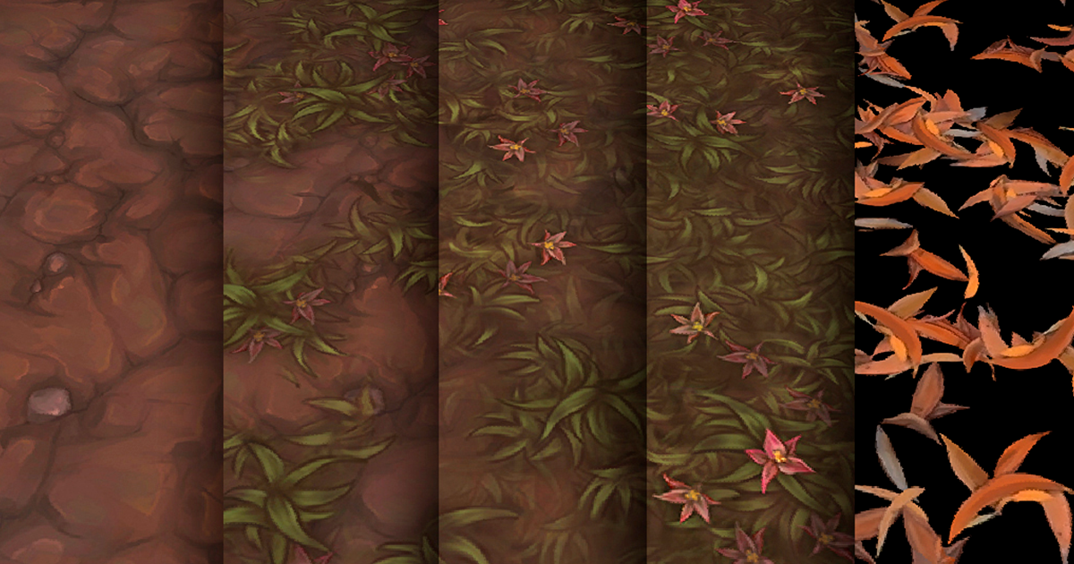 Grass Dirt Leaves Texture Pack 12 Hand Painted | 2D Floors | Unity ...