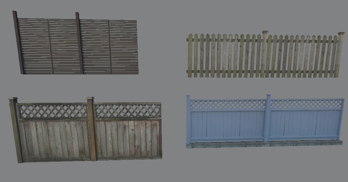 Wooden Fence Set | 3D Urban | Unity Asset Store