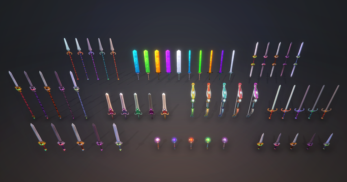 Magic Fantasy Weapons Pack | 3D Weapons | Unity Asset Store