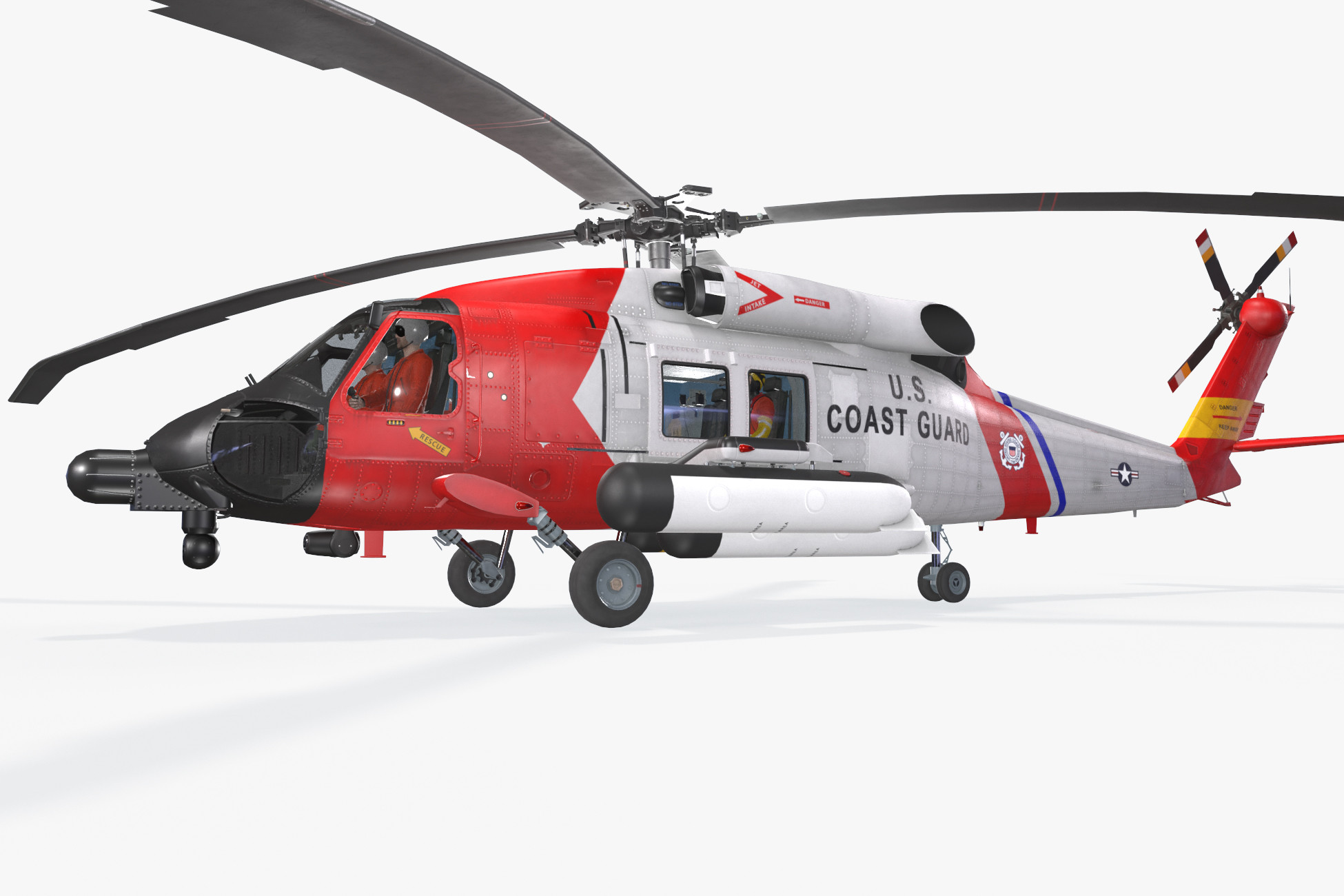 Helicopter MH-60J U.S. Coast Guard Complex Animation | 3D Air | Unity ...